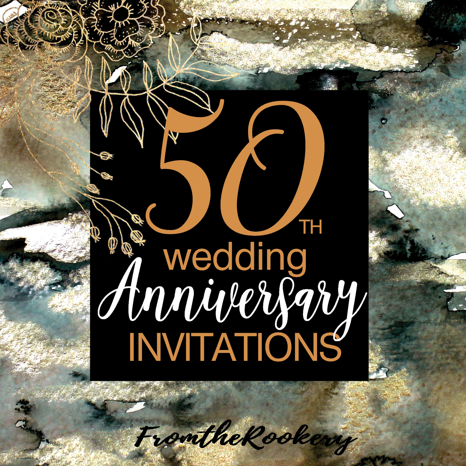 What To Write On A 50th Wedding Anniversary Invitation Card For Couple ...